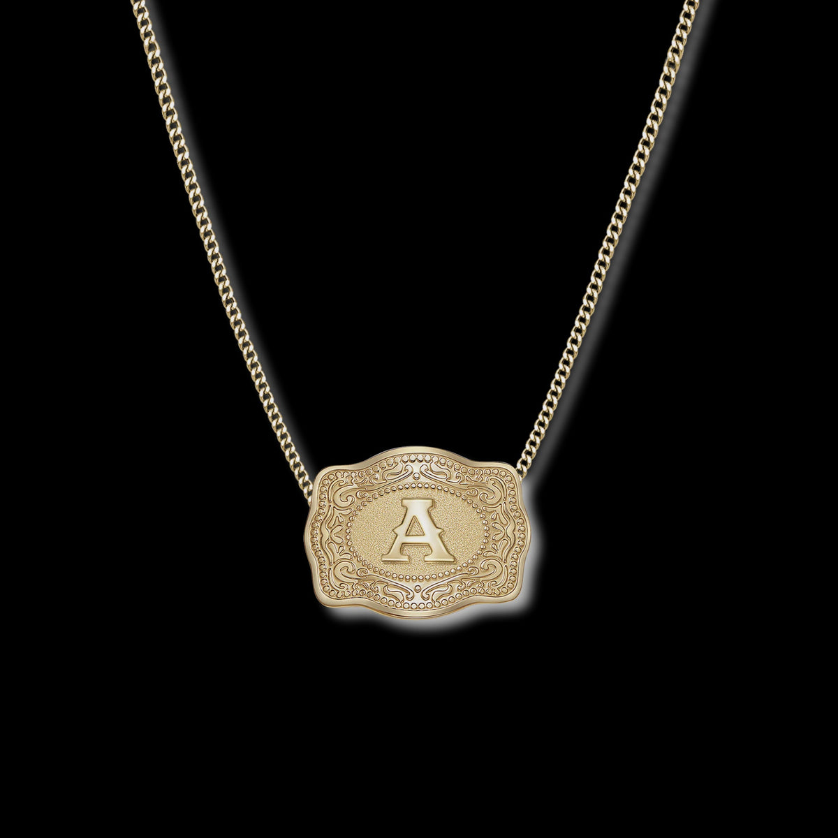 Spurwest Mini Belt Buckle Necklace (Initial) Gold – Taupo Equestrian ...