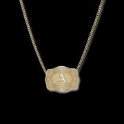 Spurwest Mini Belt Buckle Necklace (Initial) Gold – Taupo Equestrian ...